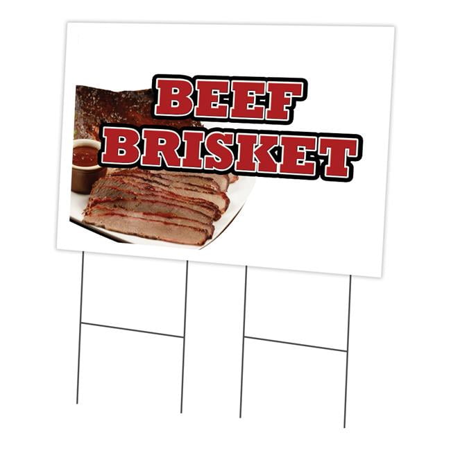 SignMission 24 x 36 in. Beef Brisket Yard Sign & Stake - Walmart.com