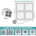 30pcs Disposable Shower Drain Hair Catcher Screen Sticker 4" X 4 ...