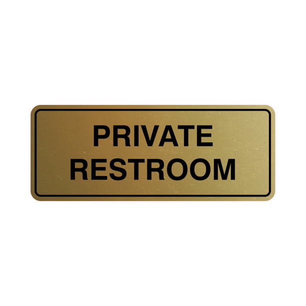 Standard Private Restroom Sign(Brushed Gold) - Large - Walmart.com