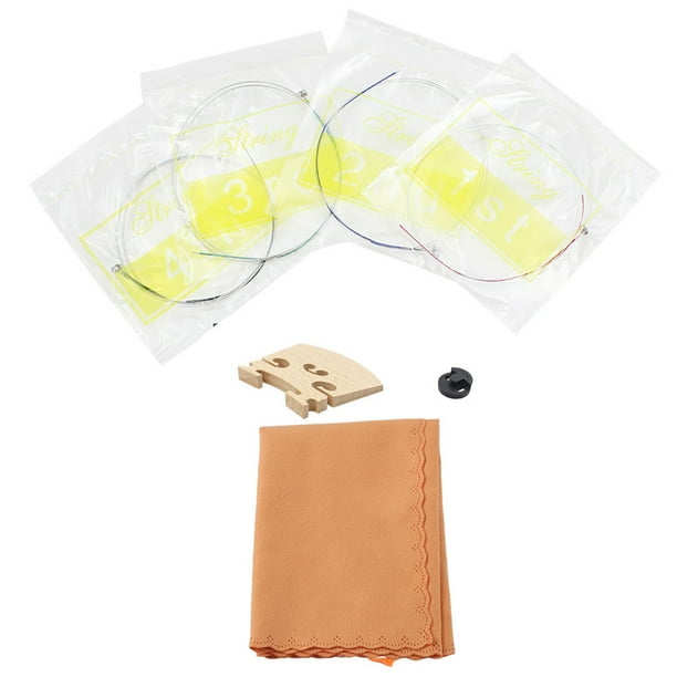 Violin Strings Set,4 in 1 Violin Violin String Violin Cleaning Cloth ...