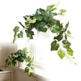TINGXIN Artificial Potted Green Ivy Climbing Vine Plant for Desk ...