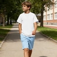 Boys' Fashion 2-12Y Summer 2 Piece Set, Color Block Linen Top & Pants ...