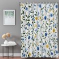 Bathroom Shower Curtain Classic Blossom Floral Herb Waterproof Shower ...