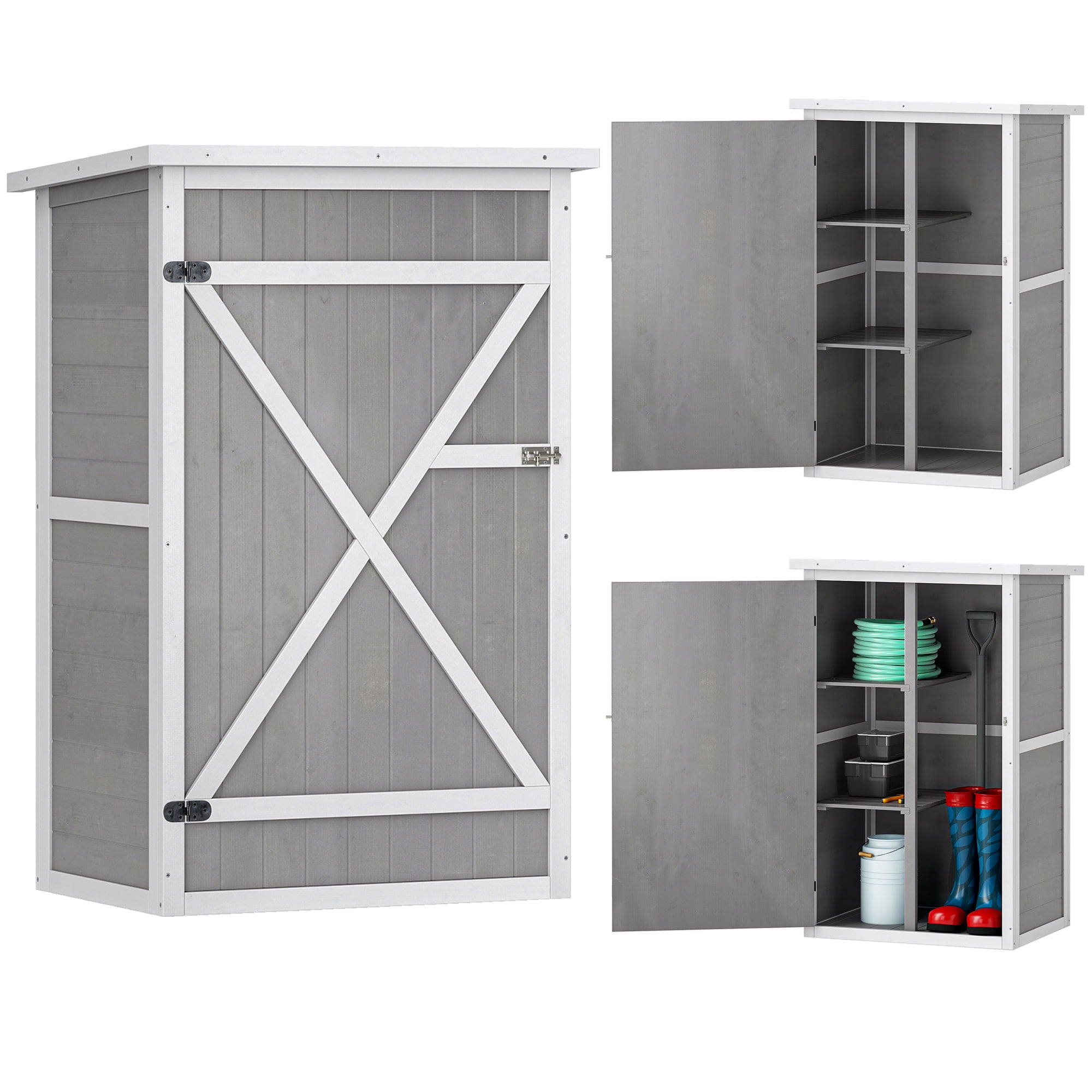 Click here for Outsunny 29.9X21.7X45.3 Garden Storage Shed With A... prices