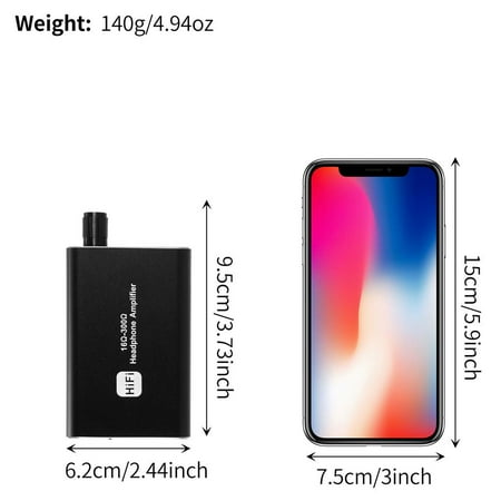 Headphone Amplifier Portable 3.5MM Stereo Audio Amplifier Adjustable 16 ...