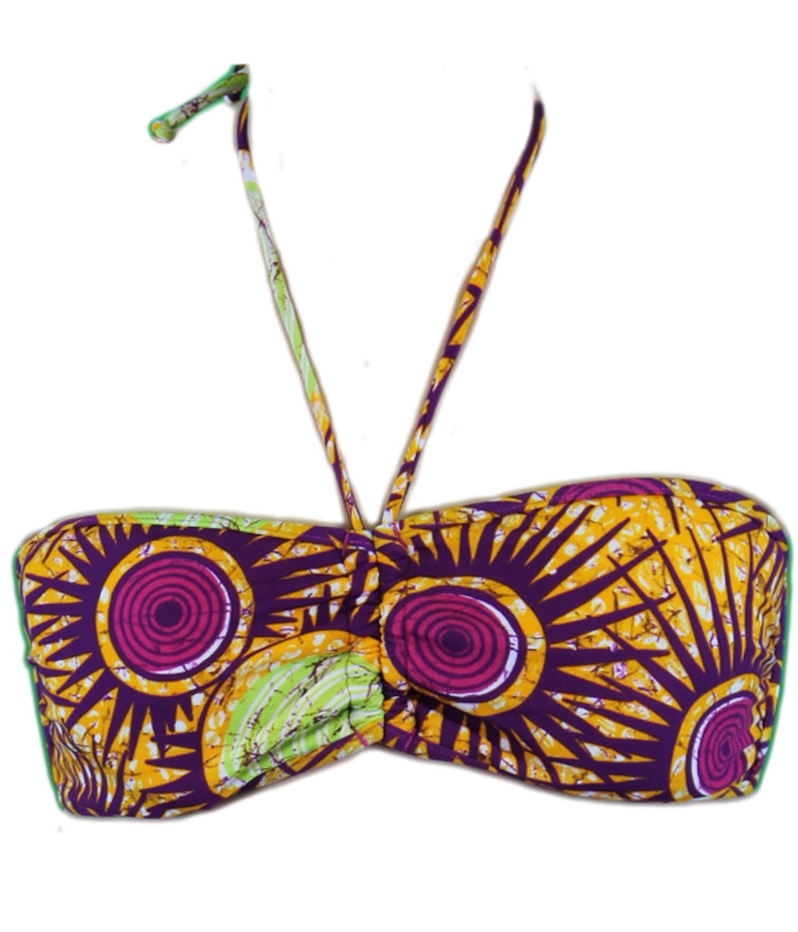 BANTU Women's Bandeau Bikini Top Small Orange / Multi-Color - Walmart.com