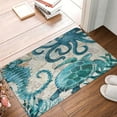 Ocean Theme Foam Bath Mat Blue Turtle Octopus Seahorse Rubber Non Slip ...