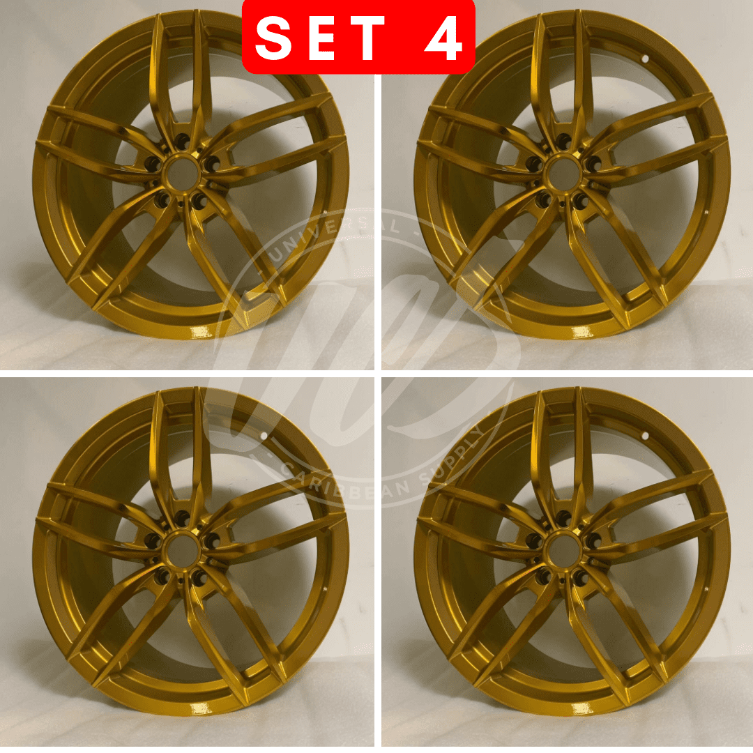 NEW 19 inch x 8.5 Alloy Wheels Rims Bolt Pattern 5x114.3 Gold +35 ...
