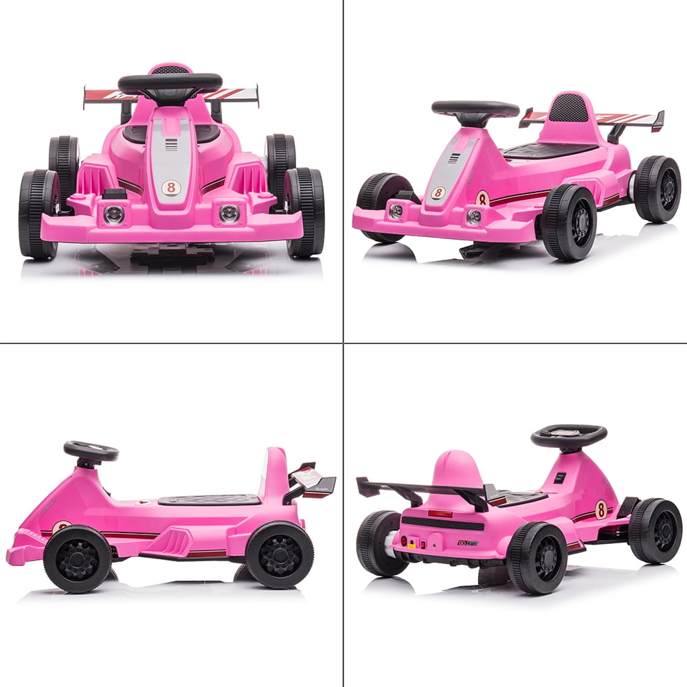 Buy BTMWAY Pink 6V Battery Powered Ride On Go Kart for Kids Boys Girls ...
