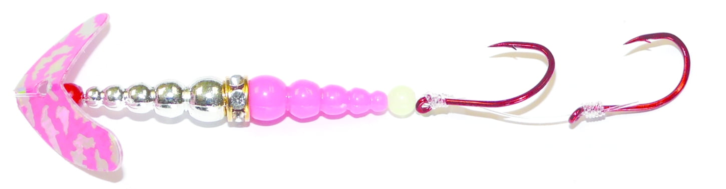 Mack's Lure Double Whammy Kokanee Pro #6 Pink Silver Tiger/Chrome/Pink ...