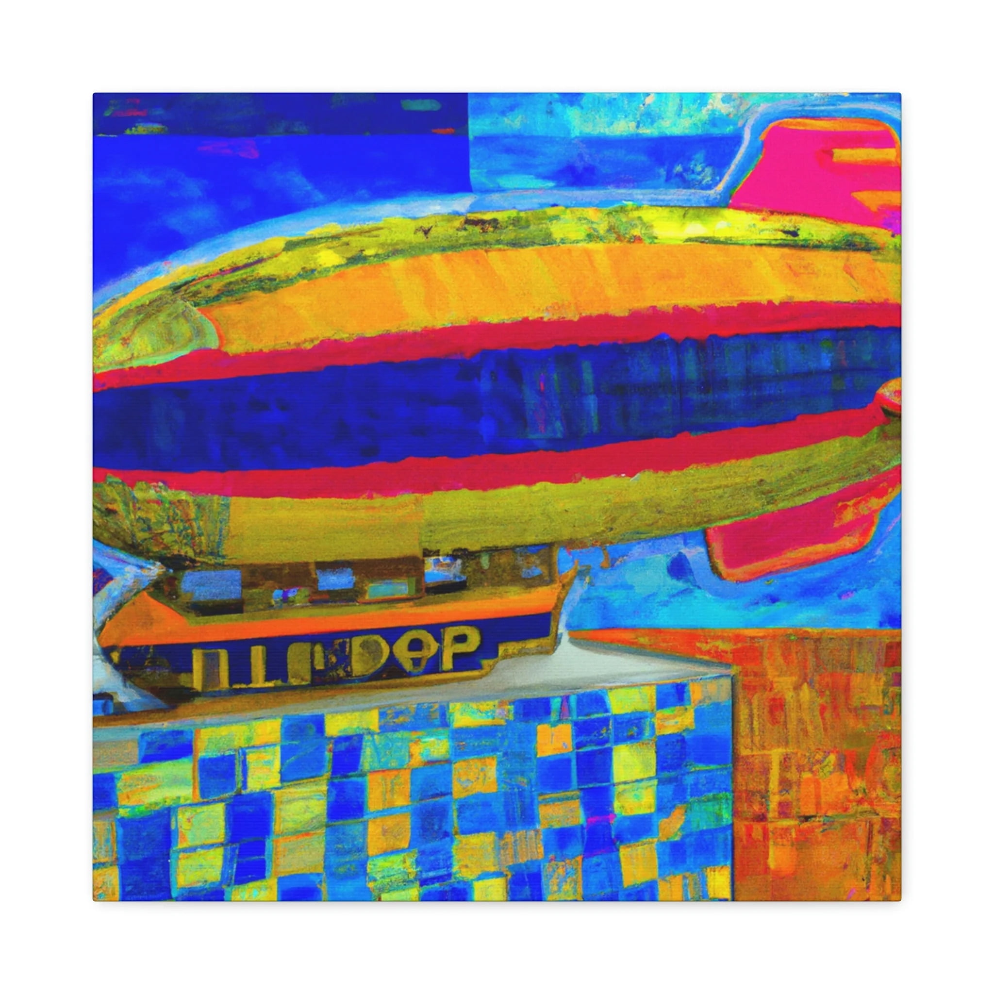 Blimp in Pop Art - Canvas - Walmart.com