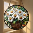 Colorful Daisy Stained Glass Suncatcher – Nature Inspired Window ...