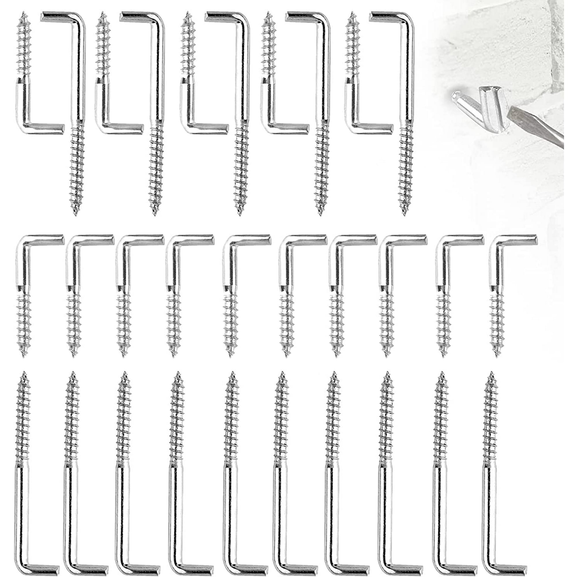 Click here for Jinsinto 30 Pieces Right Angle Screw Hook  Galvani... prices