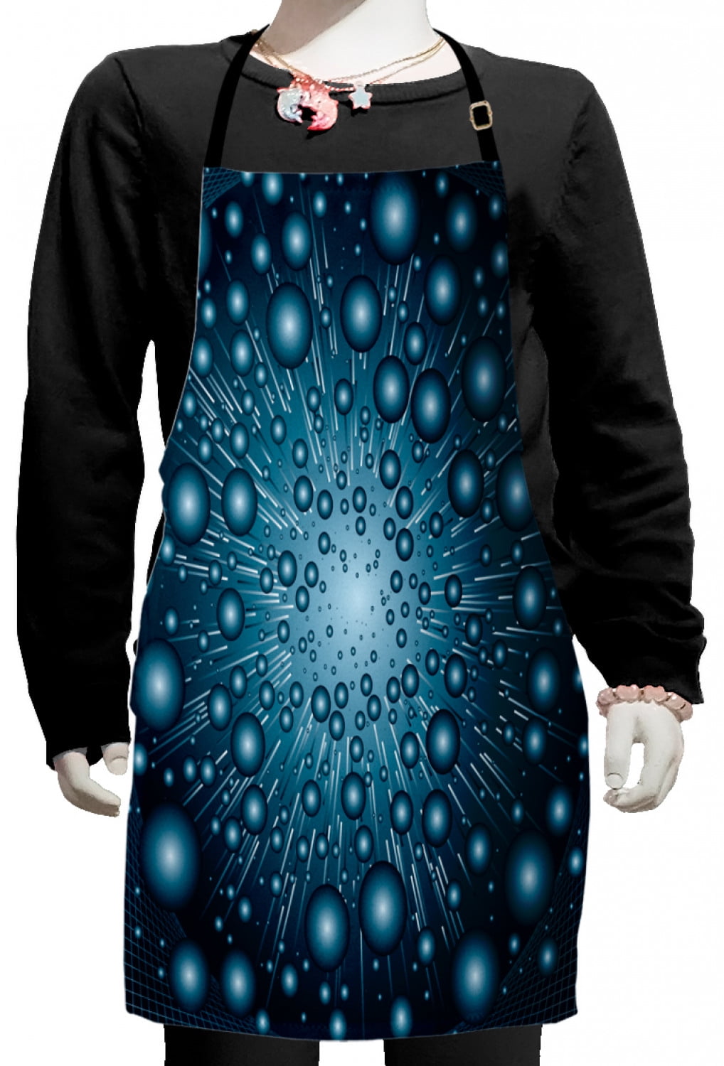 Fantasy Kids Apron, Digital Computer Art Futuristic Dots Circular Spots ...