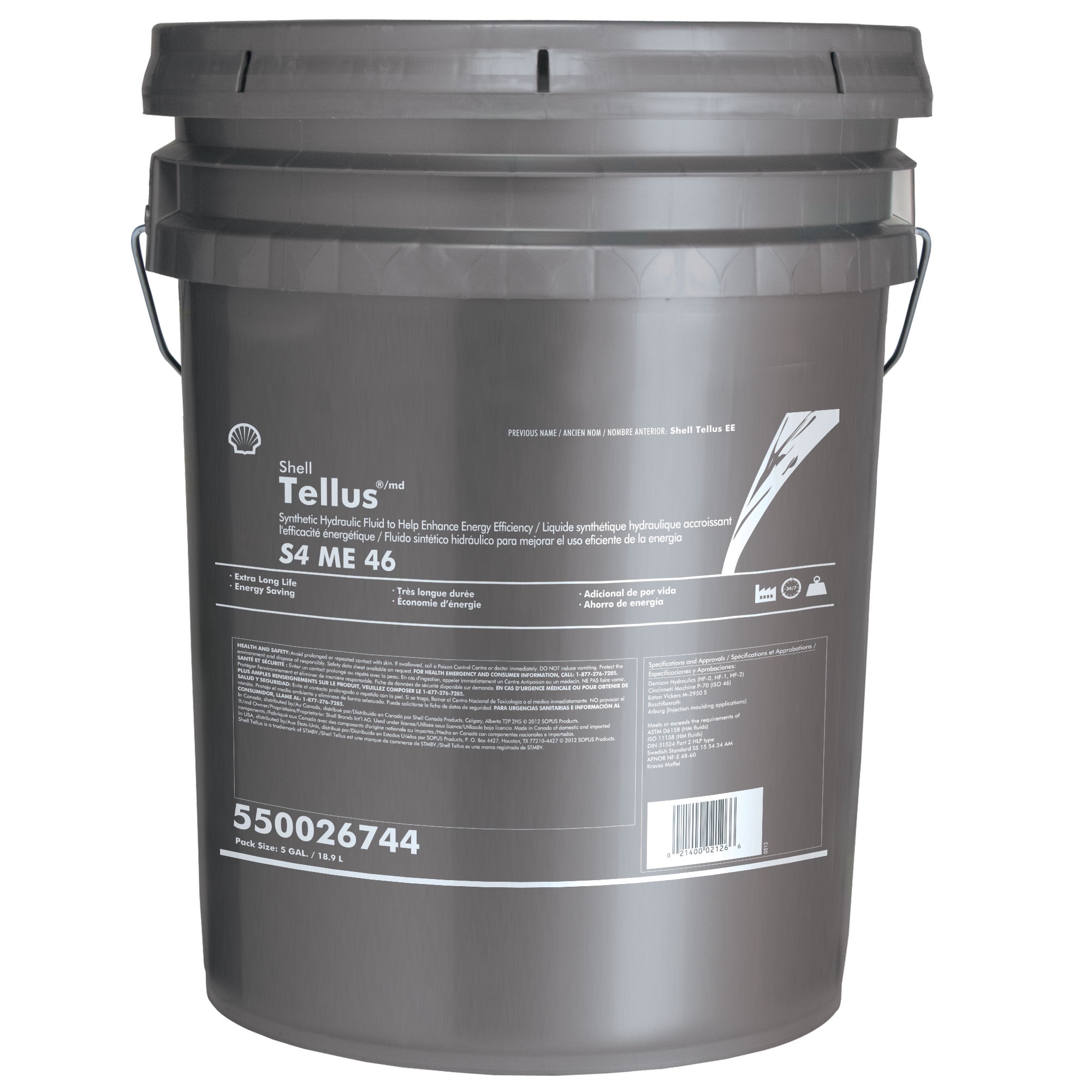 Shell Tellus S4 ME 46 Hydraulic Fluid, 5 Gallon - Walmart.com