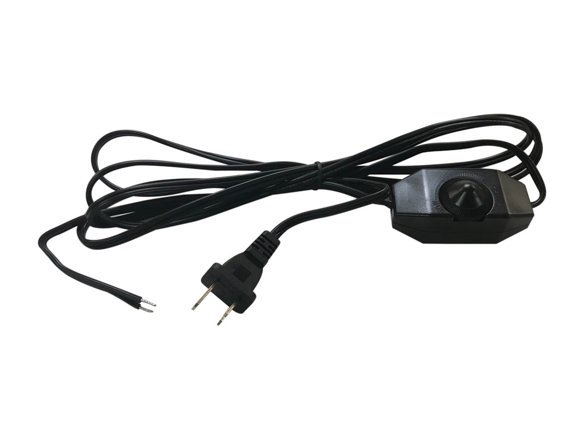Royal Designs, Inc. Lamp Cord Molded Plug with Dimmer Switch, Stripped ...