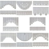 2PCS/Set Lace Coffee Curtain Vintage Style Cafe Window Tier Translucent ...