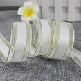 5 Yards 25mm Organza Ribbons Gold Metallic Egde Ribbons For Wedding ...
