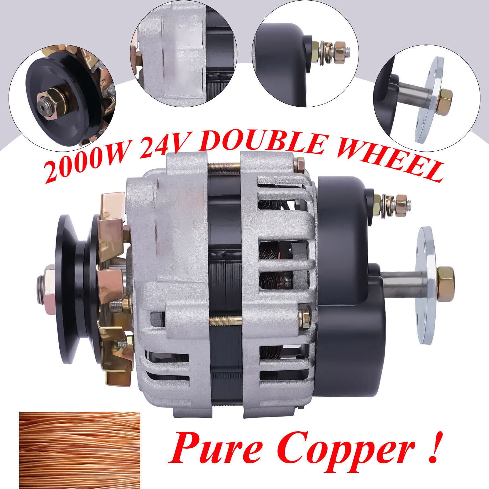 2000W Permanent Magnet Synchronous Generator PMA DC Low Rpm Alternator ...