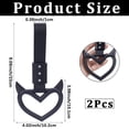 1 Set 2Pcs Plastic Devil Heart Rear Bumper Warning Handle Ring Auto ...