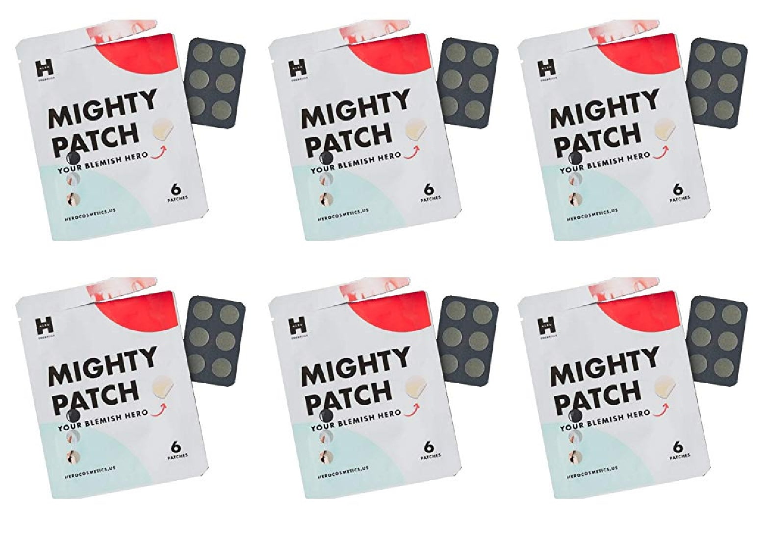 Hero Cosmetics Mighty Patch Your Blemish Hero, 6 Patches (Pack of 6 ...
