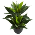 Nearly Natural 21" Plastic Agave Artificial Plant, Green - Walmart.com