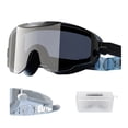 2Pcs 6x2.8 Inch Swim Goggles with Earplugs, Wide View Anti UV Fog ...