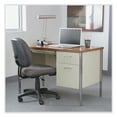 "Alera Single Pedestal Steel Desk for Home or Office, with Drawers ...