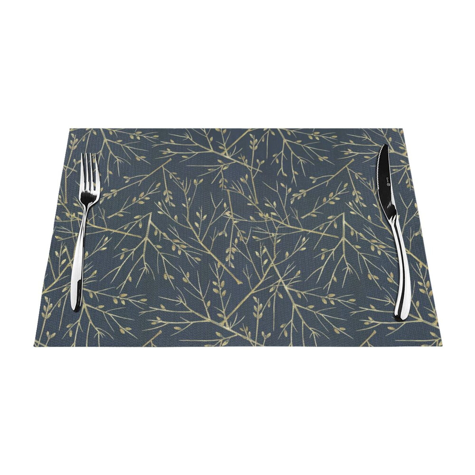 YFYANG Washable Heat-Resistant Placemats, 70% PVC/30% Polyester, Autumn ...