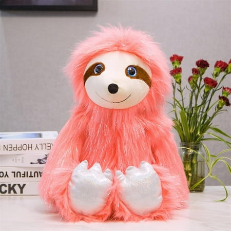 55cm/80cm Lifelike Sloth Plush Toy Colorful Baby Doll Sloth Stuffed ...