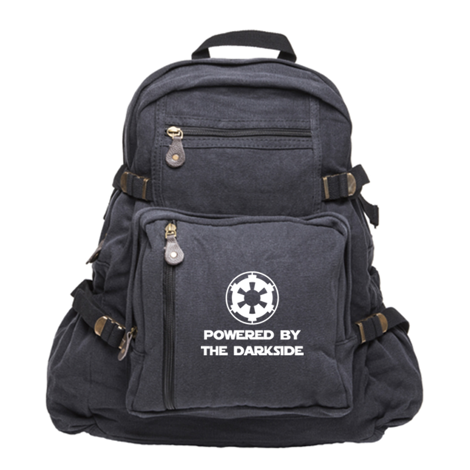 Powered By The Darkside Galatic Empire Canvas Backpack Bag in Black ...