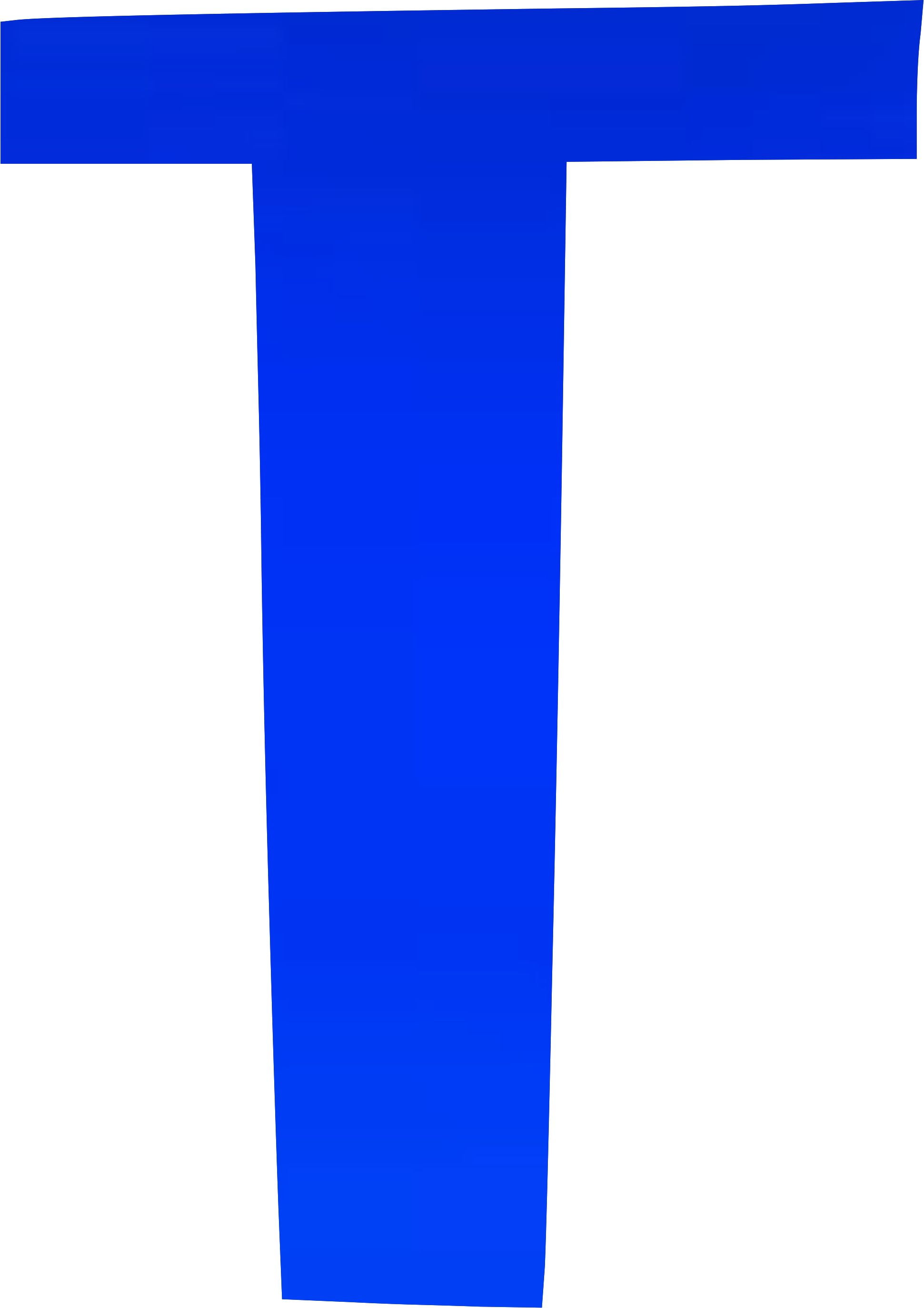 Acrylic Letter T Icebold, 6'' Tall Transparent Dark Blue Acrylic ...