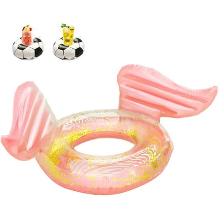 Swim Ring Rose Gold Wings Swim Ring Adult Children Angel Wings Swimming ...