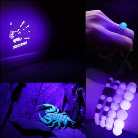 21 LEDs UV flashlight UV lights 395nm driver's license Ultraviolet ...