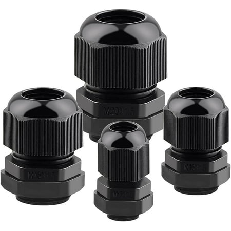 YERDGARY 50 PCS Cable Glands,Plastic Cable Gland Locknut,M12 M16 M18 ...