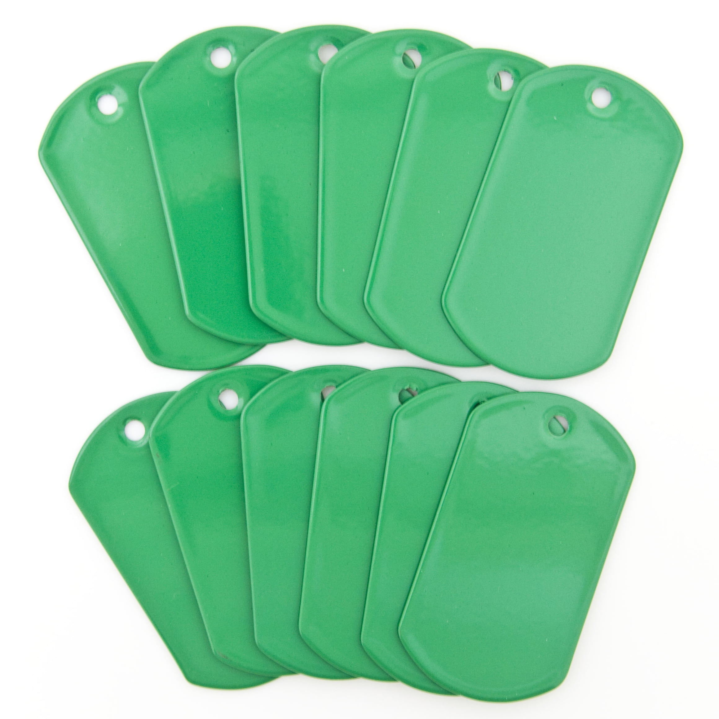 100 pcs Green Color Stainless Steel Military Spec Dog Tags by OnDepot ...