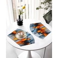 Blue Burnt Orange Round Table Placemats Set of 2 Wedge Placemats ...