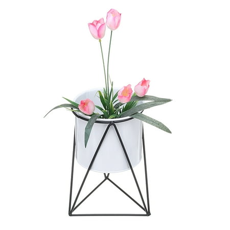 Geometric Flower Pot Nordic Flower Metal Frame Stand Chic Indoor ...