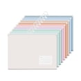 9 Pack A4 Zipper File Bags with Label Card Frosted Plastic Document ...