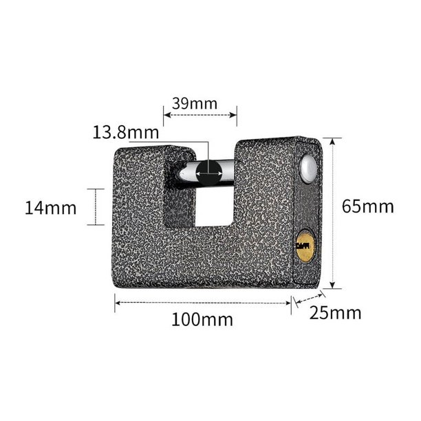 Heavy Duty Outdoor Padlock with Keys - Heavy Duty Hardened Solid Steel ...