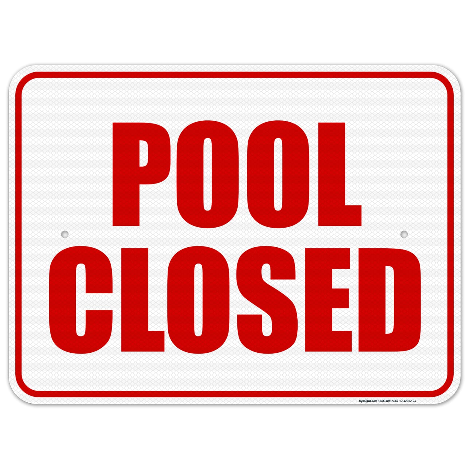 Pool Closed Sign, Pool Sign, - Walmart.com