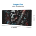 Death Skull Rock Heavy Metal Music Mouse Pad Extended Large Gaming ...