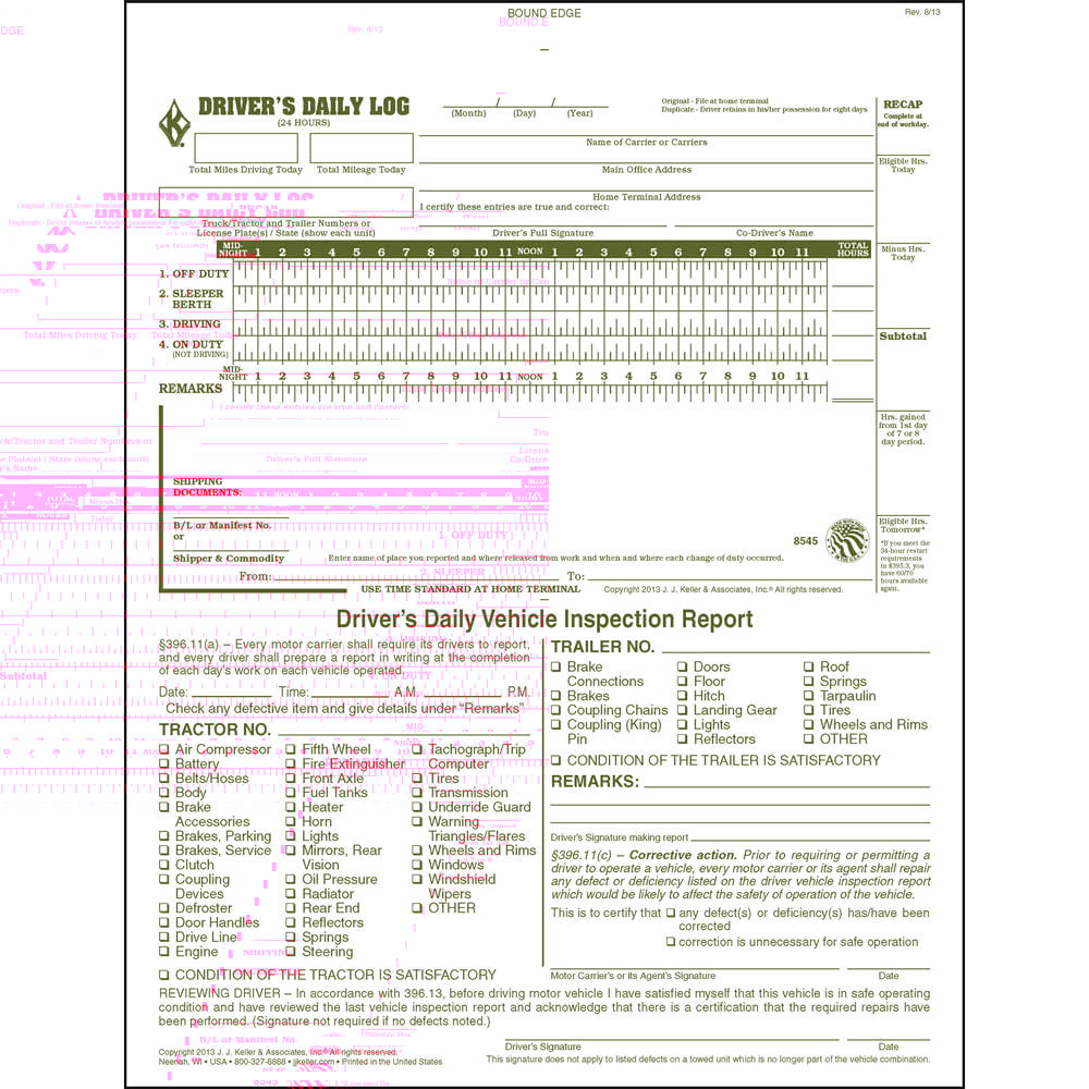 Vehicle Transport Bill of Lading BOL Form, 3 Part Carbonless 100 Sets ...