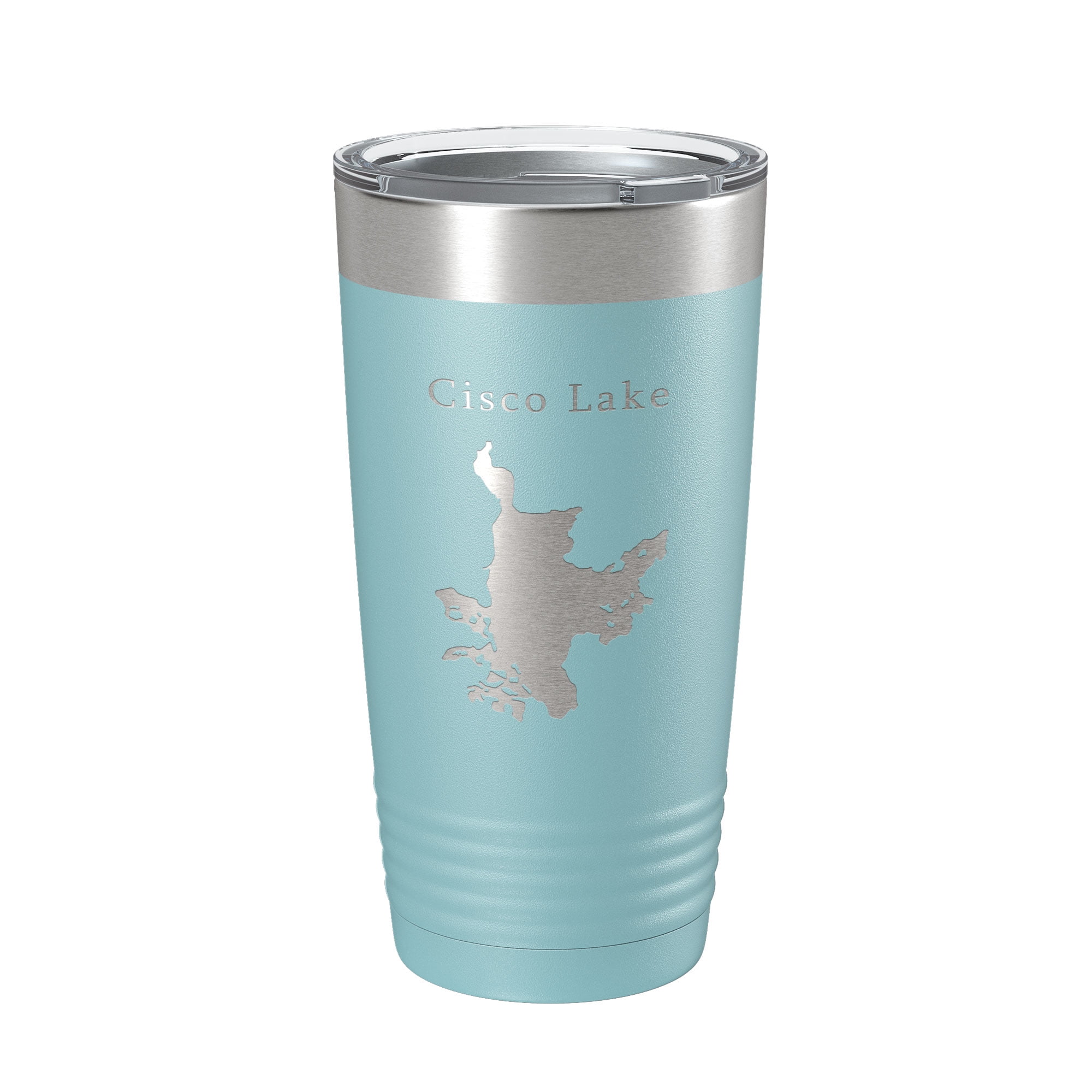 Cisco Lake Map Tumbler Travel Mug Insulated Laser Engraved Coffee Cup ...