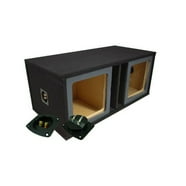 12 in. Dual Square Vented Subwoofer Speaker Enclosure Box, Black ...