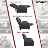 Devoko Massage Gaming Recliner Chair, PU Leather, Home Theater Seating ...