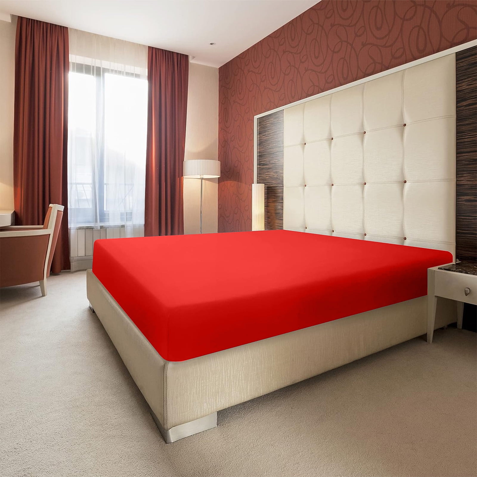 Click here for Boovnll Fitted Sheet Queen Size - Easy Care  Fade... prices