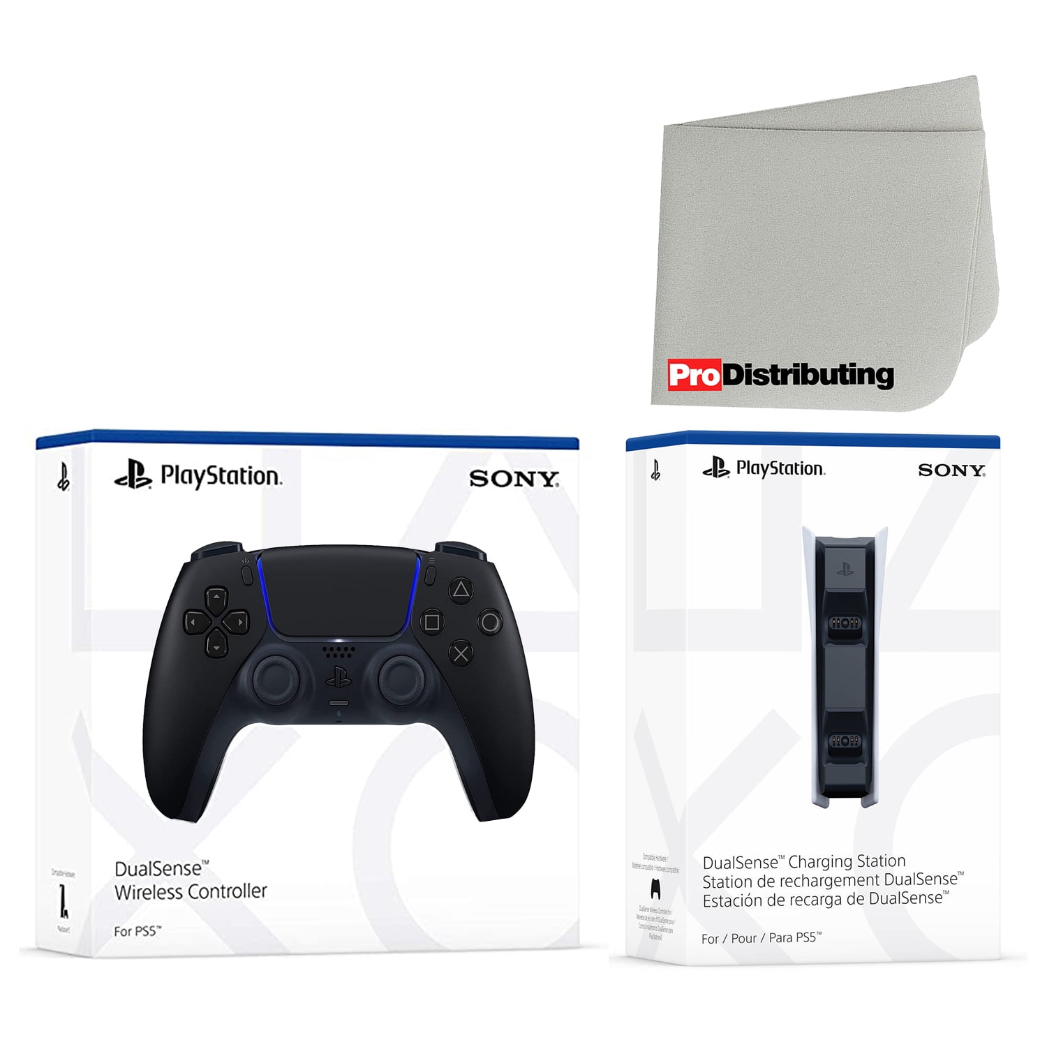 Sony PlayStation 5 Black DualSense Wireless Controller and Charging ...
