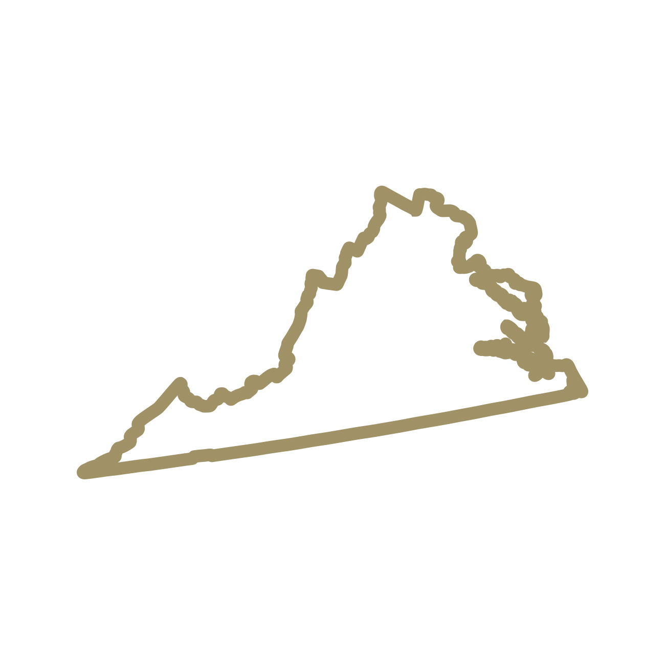 Virginia Outline Sticker Decal Die Cut - Self Adhesive Vinyl ...