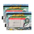 2 Pcs 3 Ring Binder Pouch Water Resistant Clear PVC Pencil Pouch for ...
